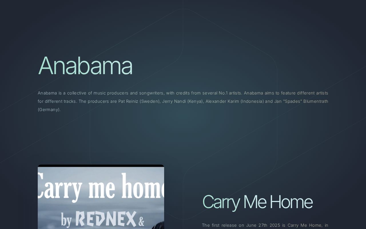 Anabama is a collective of music producers and songwriters, with ...